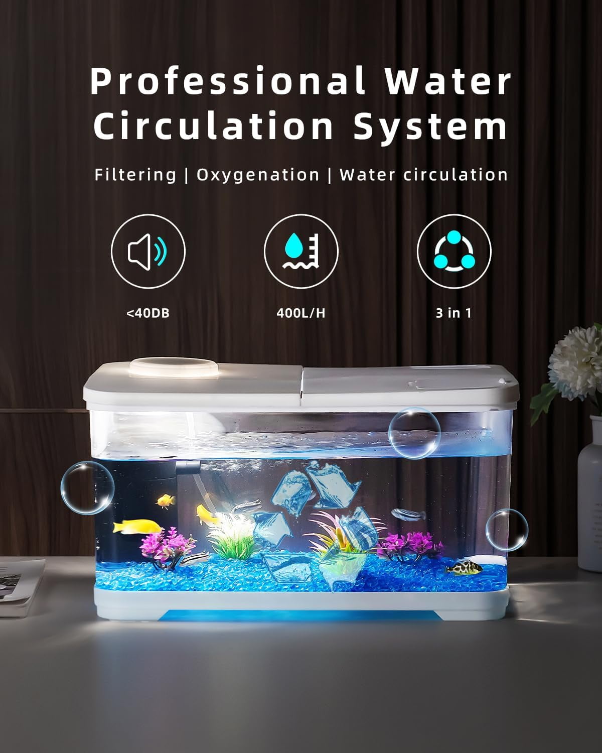 Self-Cleaning Fish Tank Pump Filtration, Oxidation, Water Circulation ...