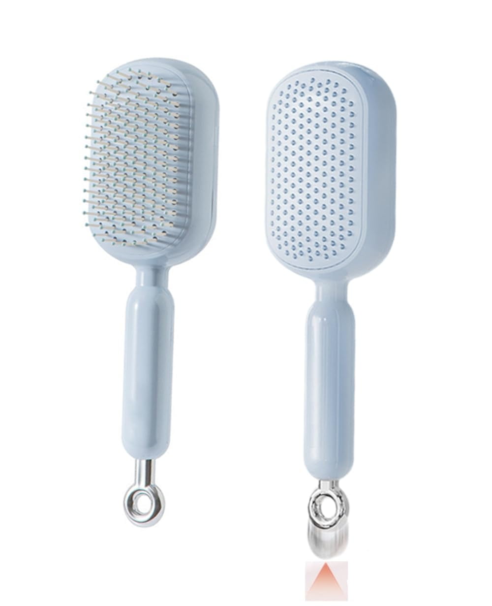 Self Cleaning Hair Brush, Easy Clean Detangling Brush, Airs Cushion ...
