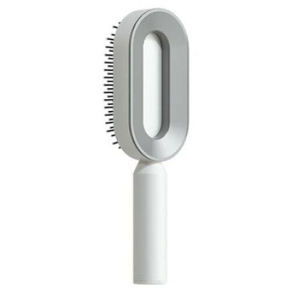 Self-Cleaning Hair Brush With Self-Cleaning Button For Detangling And ...