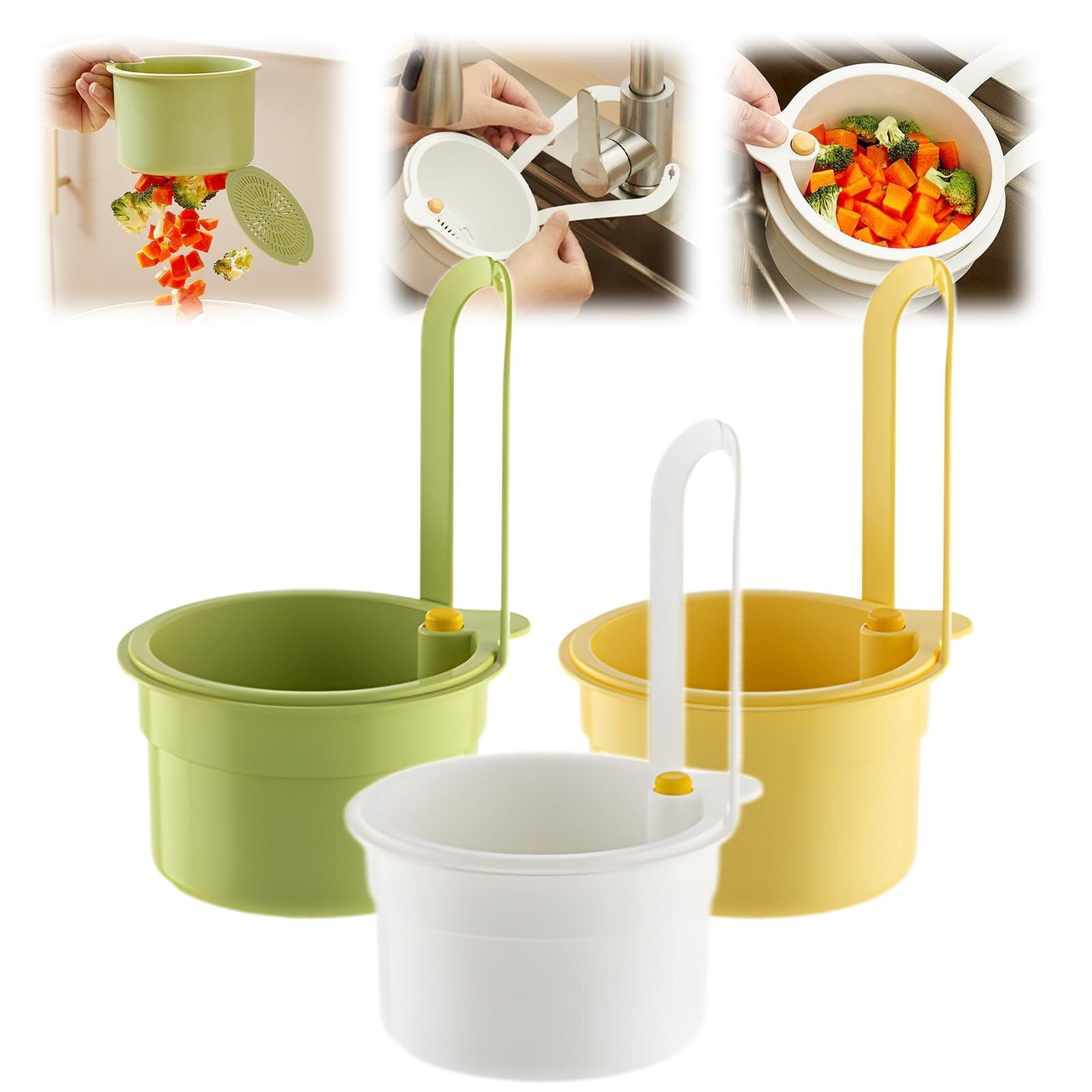 Self-Cleaning Kitchen Sink Food Waste Catcher Faucet Hanging,Press ...