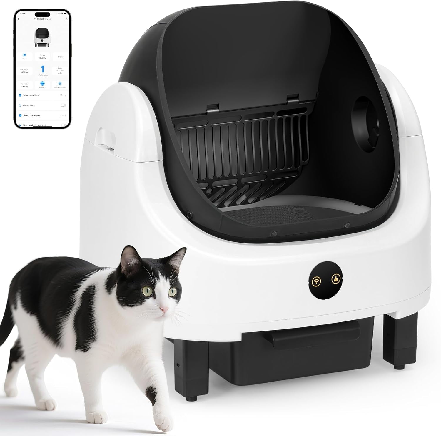Self Cleaning Litter Box，5-layer protection system, intelligent ...