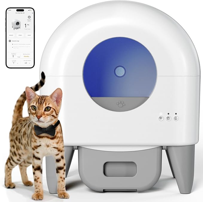 Self Cleaning Litter Box,95L Automatic Cat Litter Box Self Cleaning ...