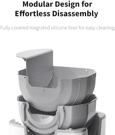 Self-Cleaning Litter Box, Open-Top Automatic Cat Litter Box, Easy ...