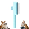 Self Cleaning Pet Comb One Click Release Button Stainless Steel Round ...