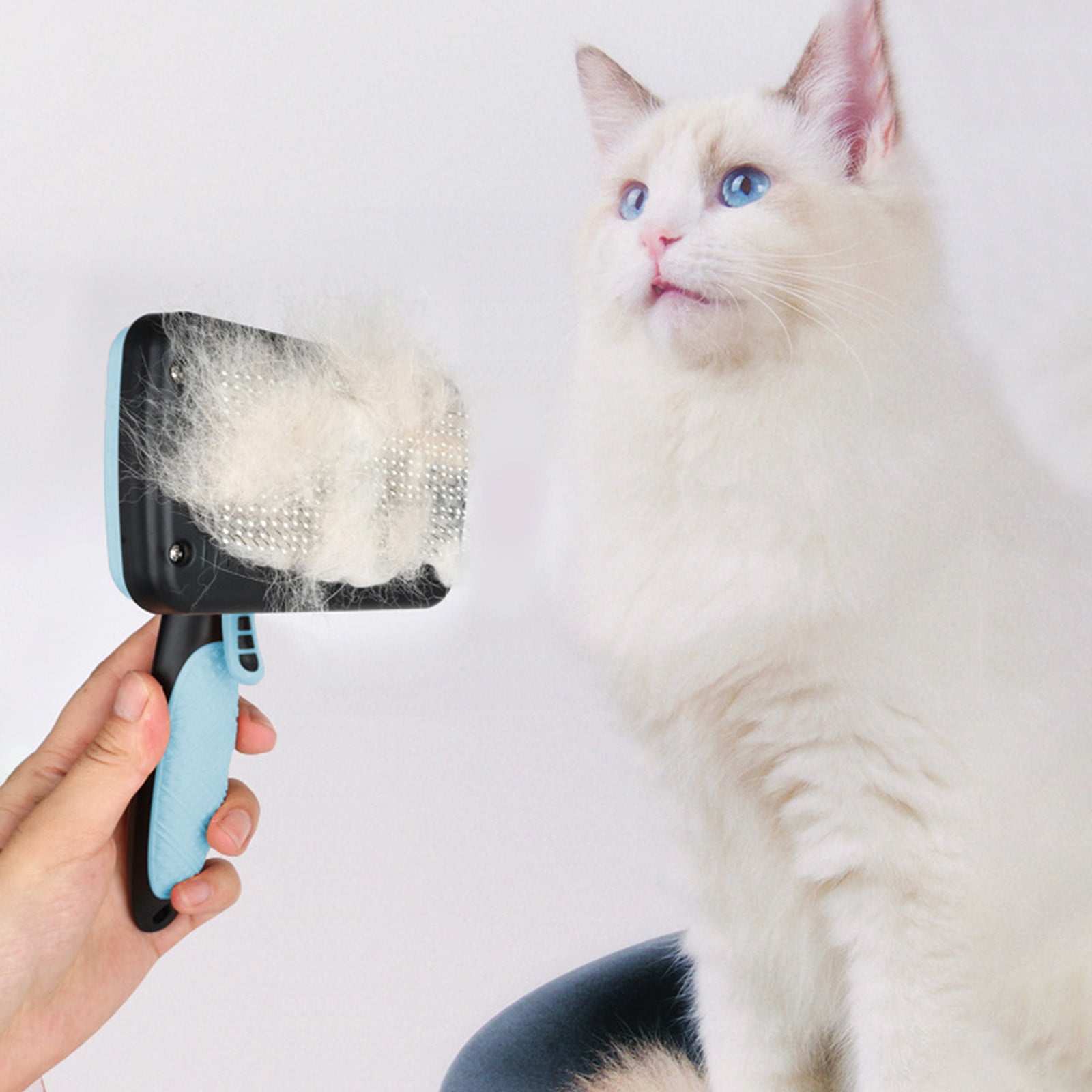 Self-Cleaning Pet Comb for Dogs & Cats - Detangling Brush with ...