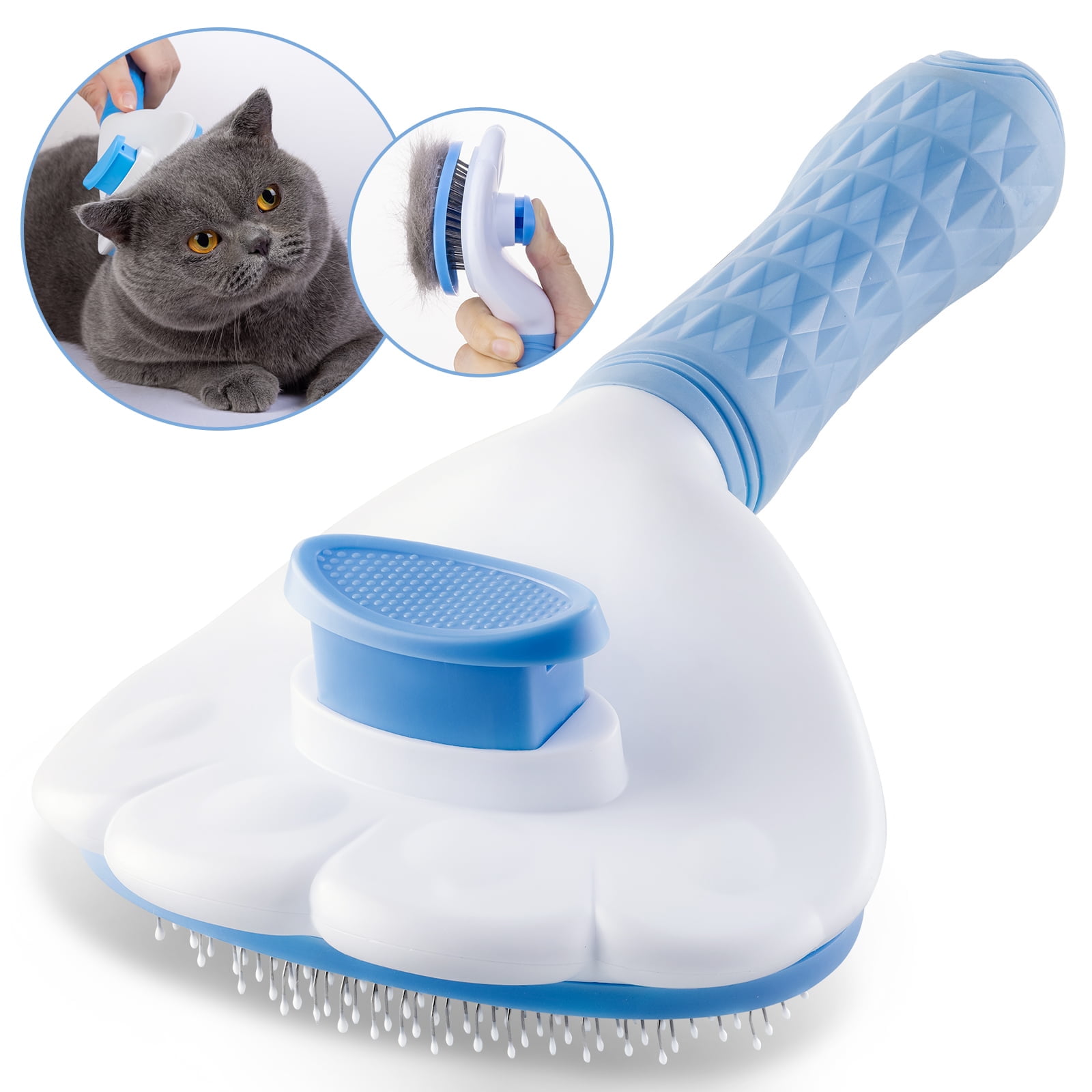 Trace Kasa Self-Cleaning Slicker Brush for Dogs and Cats, 7.48x4.13 ...