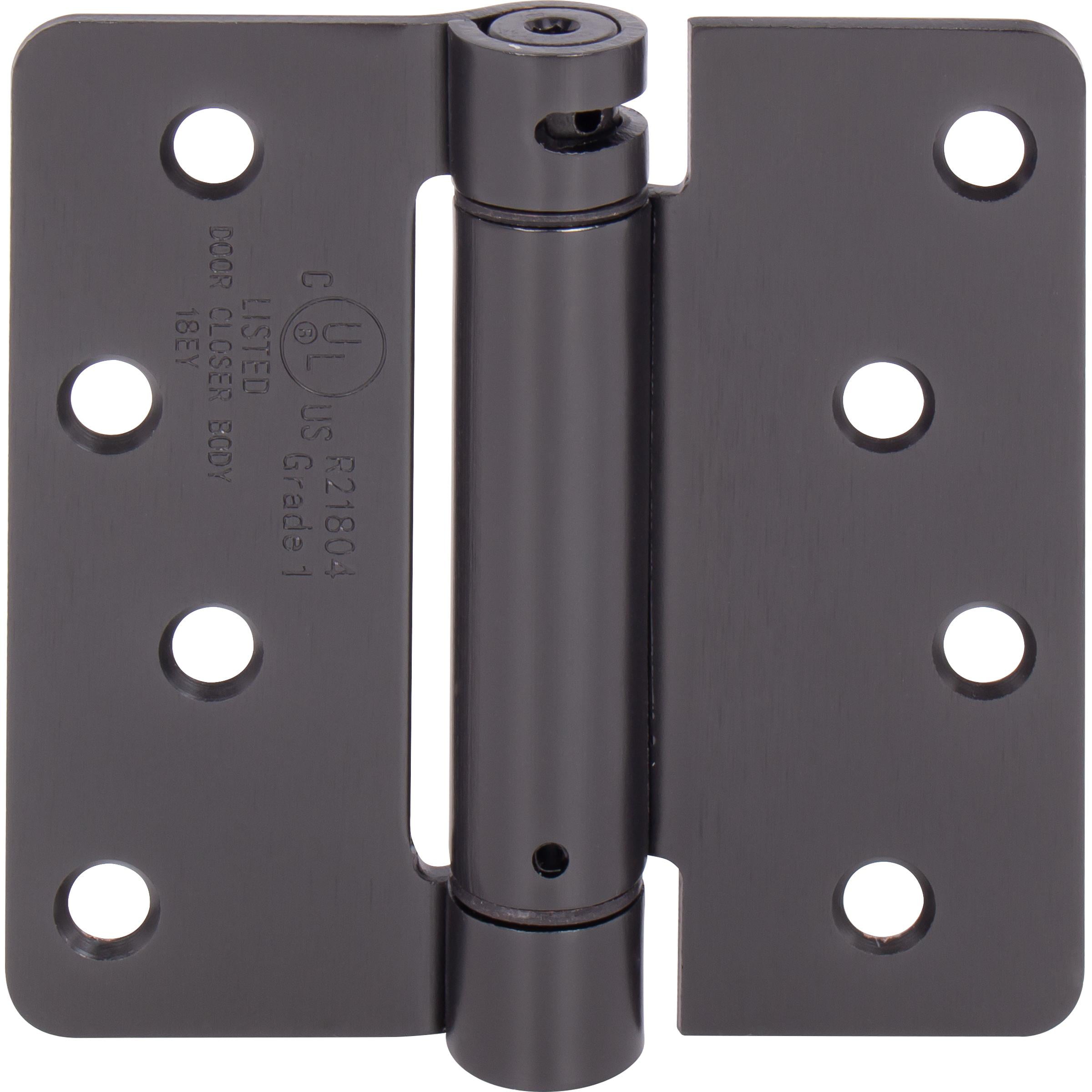Self-Closing Door Hinge, 4 Inches, 1/4" Radius Corner, Oil-Rubbed ...