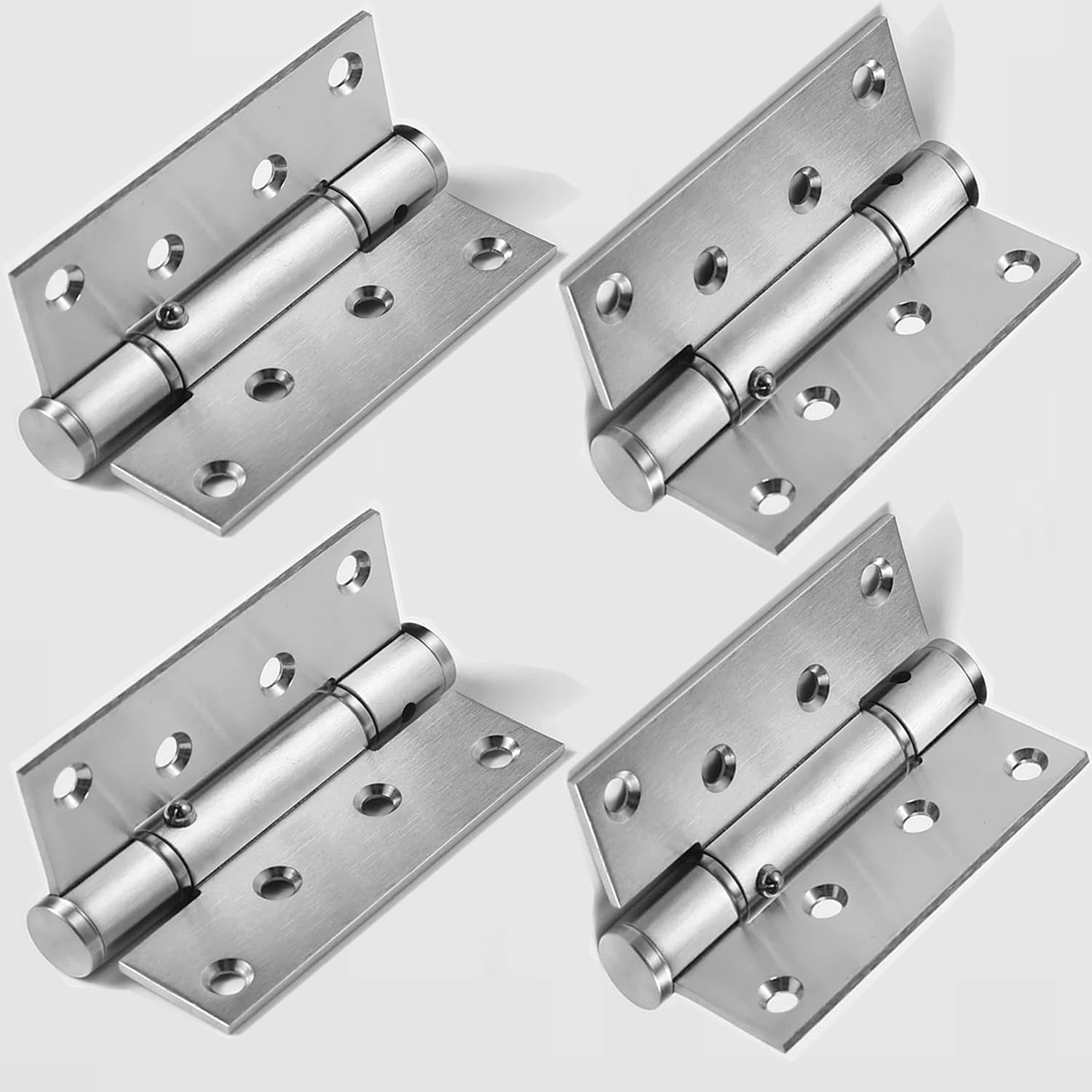 Self Closing Door Hinges 2 Pack, Heavy-Duty Spring Loaded Hinges 4 Inch ...