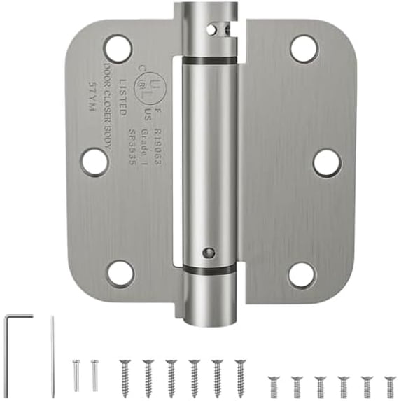 Self Closing Door Hinges 3.5 Inch, Spring Loaded Hinges, Adjustable ...