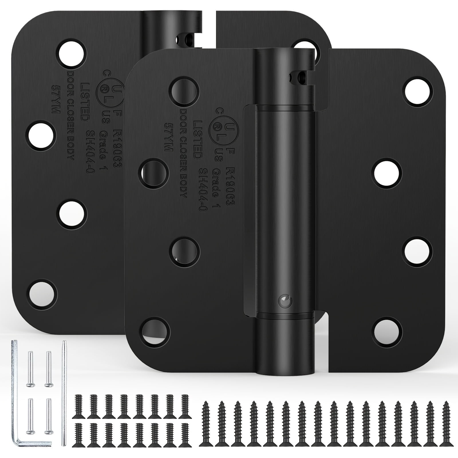 Self Closing Door Hinges, Auto Closing Spring Hinges with Adjustable ...