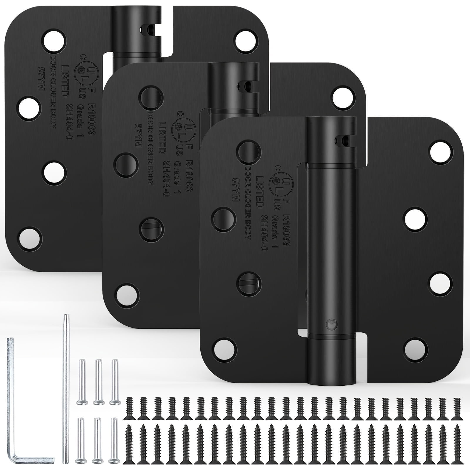 Treasem Self Closing Door Hinges, Auto Closing Spring Hinges with ...