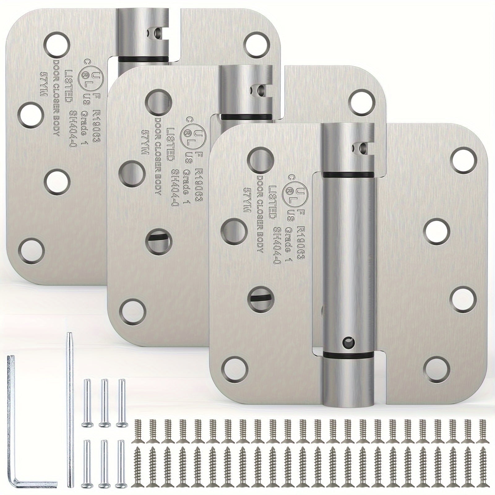 Treasem Self Closing Door Hinges, Auto Closing Spring Hinges with ...