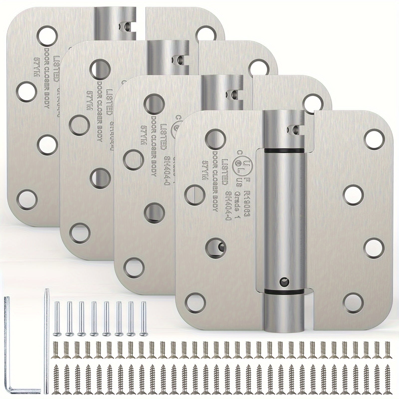 Self Closing Door Hinges, Auto Closing Spring Hinges with Adjustable ...