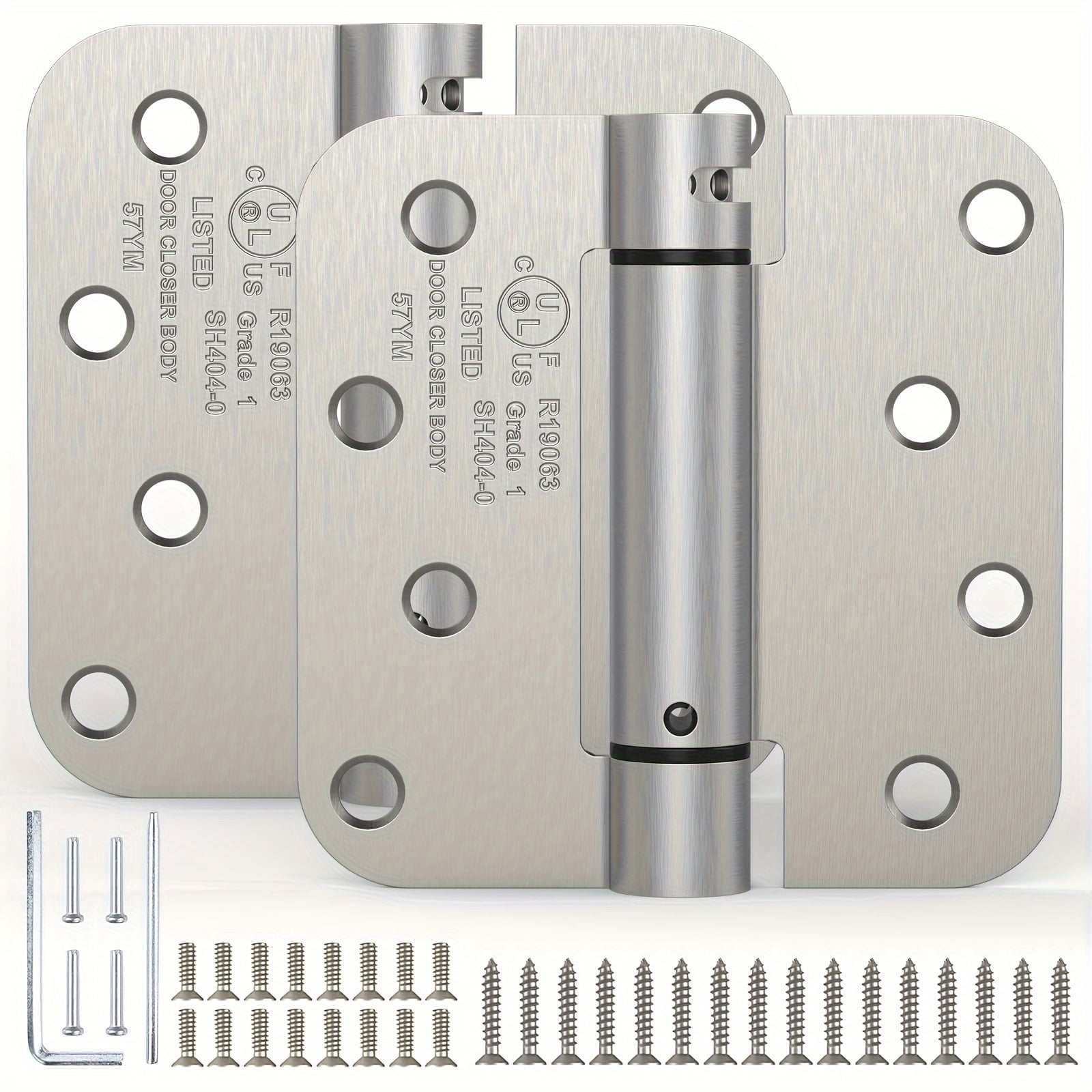 Self Closing Door Hinges, Auto Closing Spring Hinges with Adjustable ...