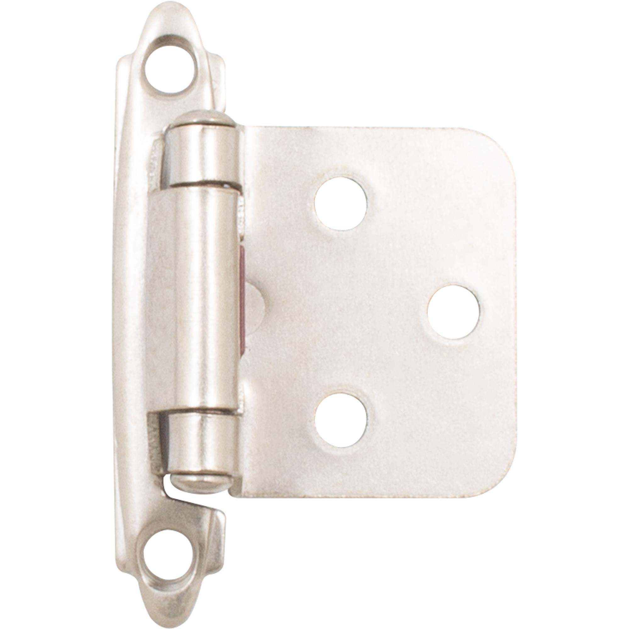 Self-Closing Flush Cabinet Hinge, 1-Pair, Satin Nickel by Stone Harbor ...