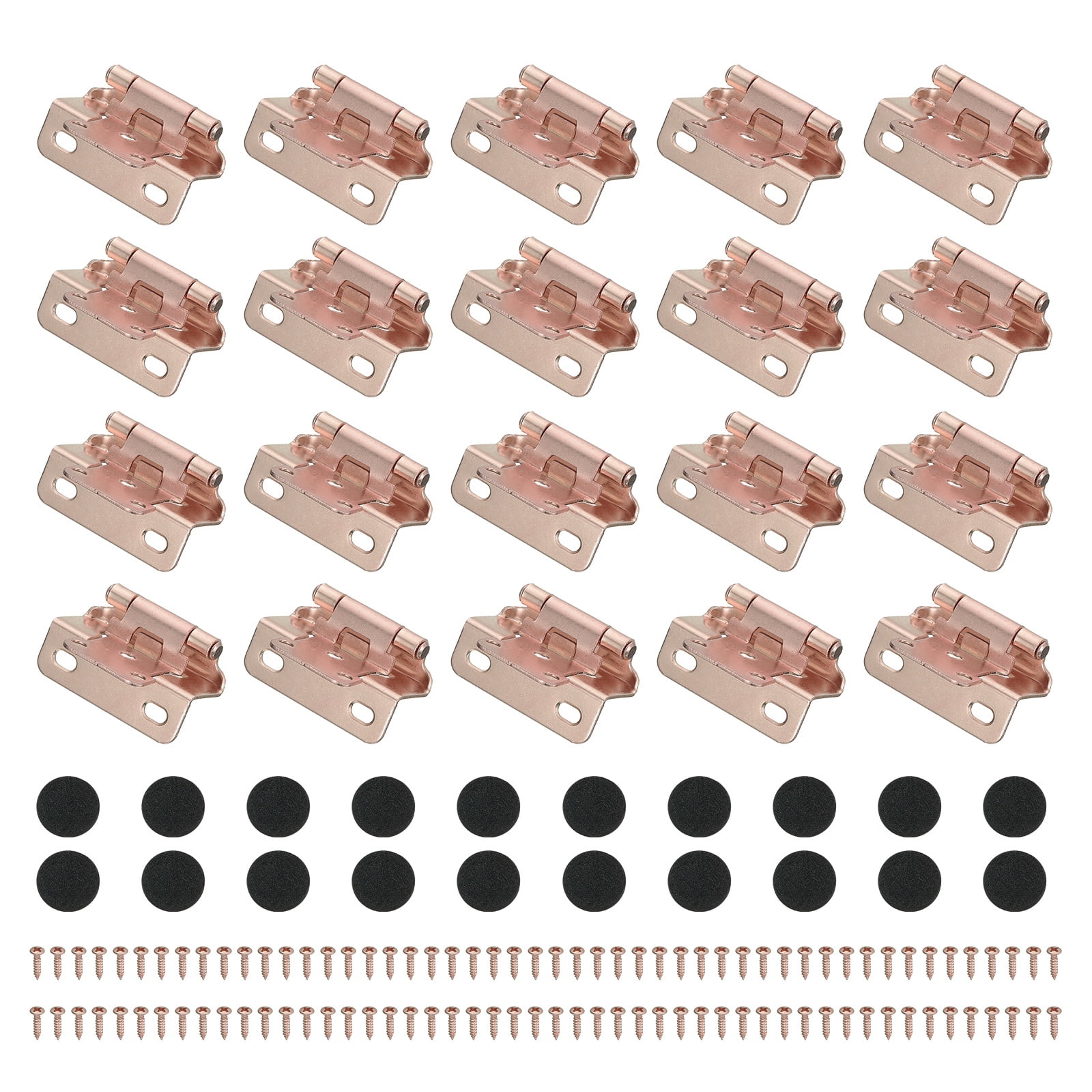 Self-Closing Hinges Semi-Overlay 1/2 Inch, 20 Pcs Semi Concealed Flush ...