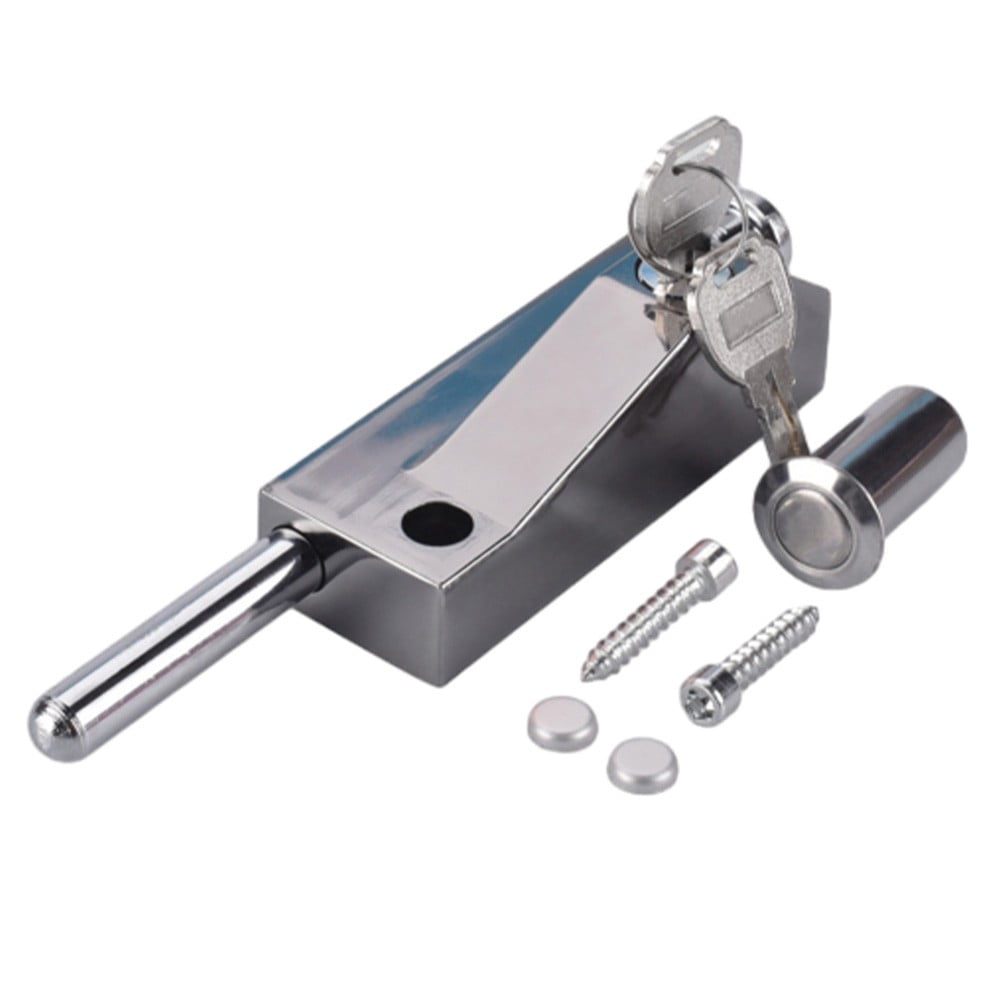 Self-Closing Spring Bolt Lock for Framed Doors - Portable Zinc Alloy ...