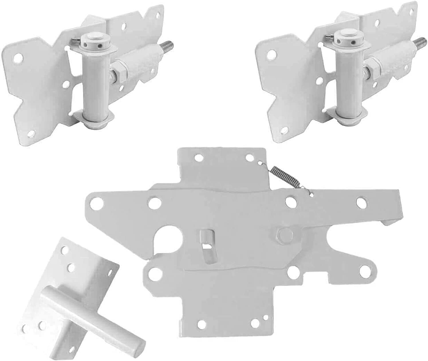 The Self Closing Vinyl Fence Gate Single Gate Hardware Kit WHITE (for ...