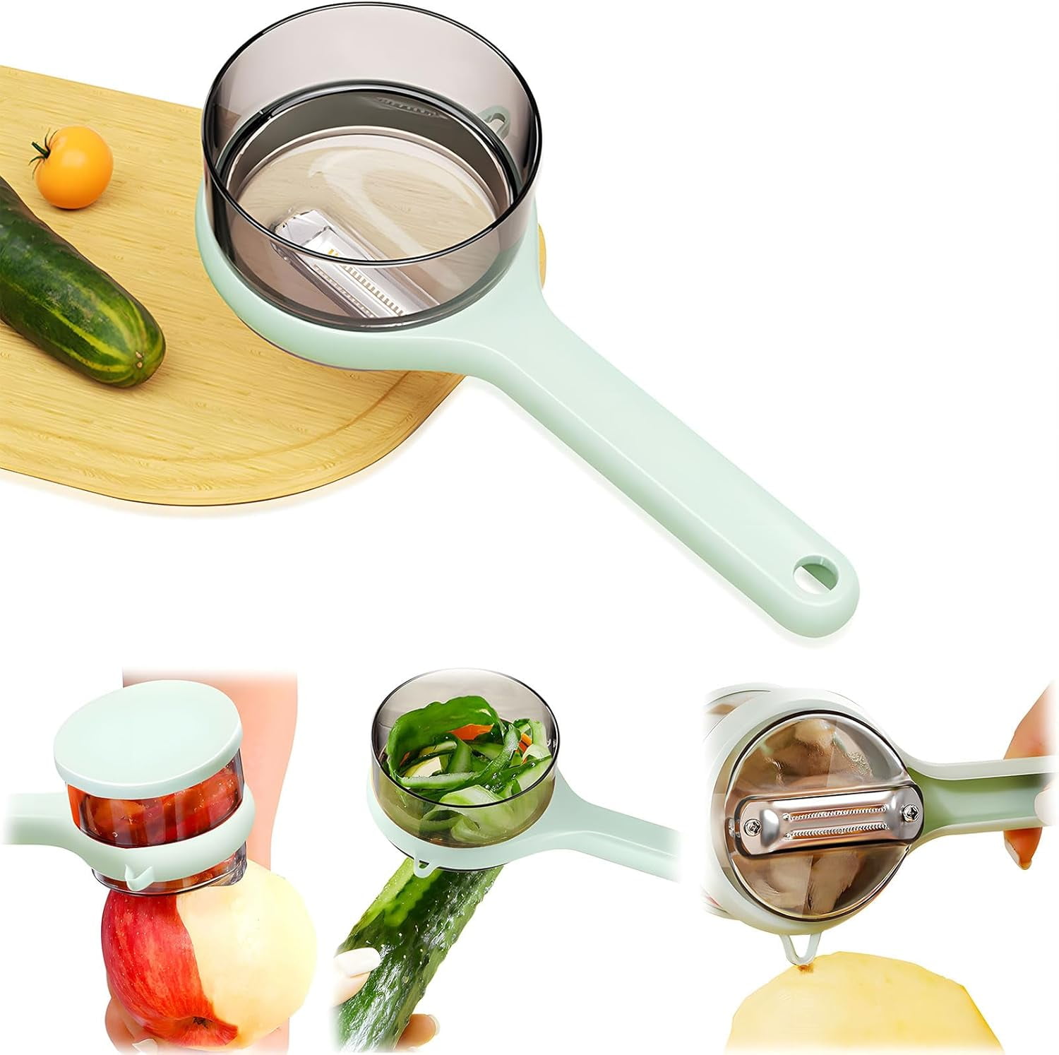 Self-Contained Vegetable Peeler: Dual Blades and a Built-In Catch Box ...