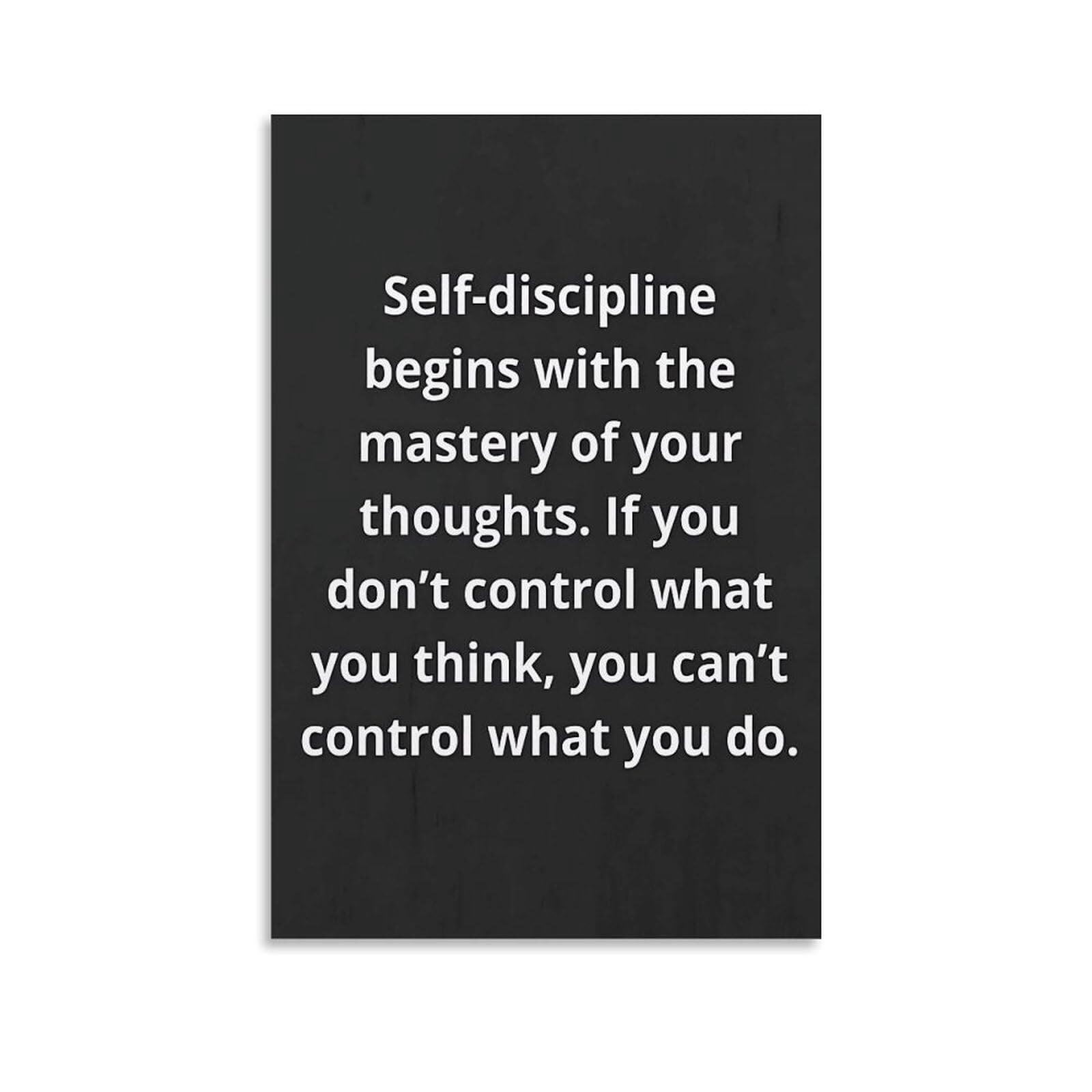 Self Discipline Begins with The Mastery Print Confidence Boosting Decor ...