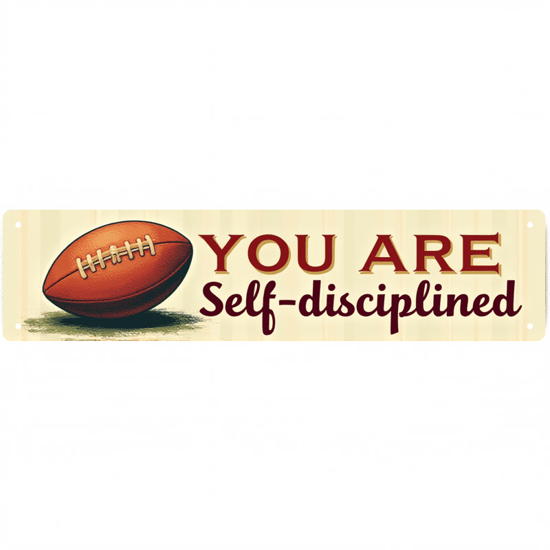 Self-Disciplined Tin Sign - 16x4 Inch - Perfect for Gym, Studio, Man ...