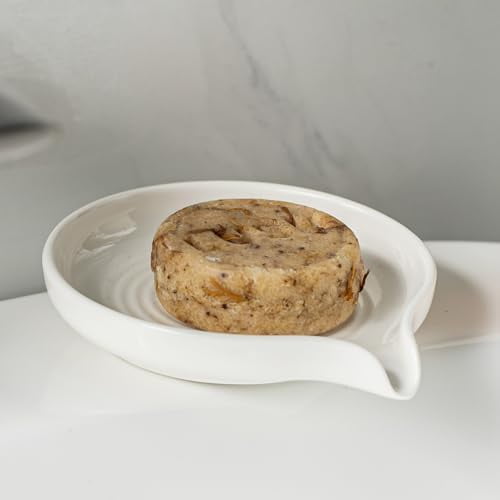 Self Draining Soap Dish, Ceramic Drain Soap Holder Waterfall Design ...