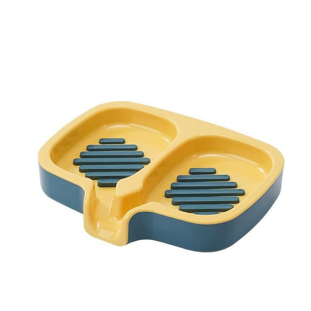 Self Draining Soap Holder Dish Shampoo Bar Holder Bathroom Kitchen Sink