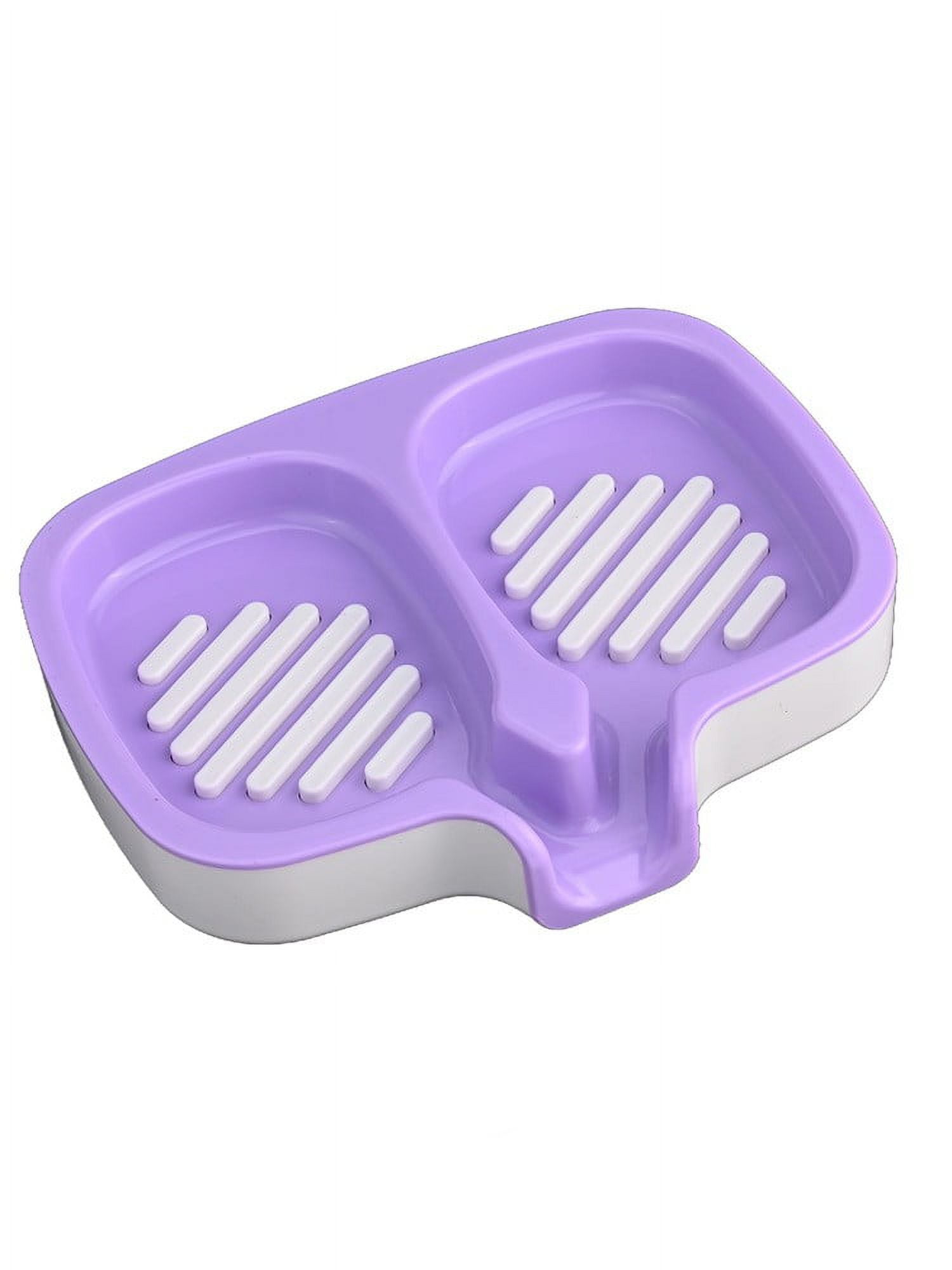 Self Draining Soap Holder Dish Shampoo Bar Holder Bathroom Kitchen Sink ...