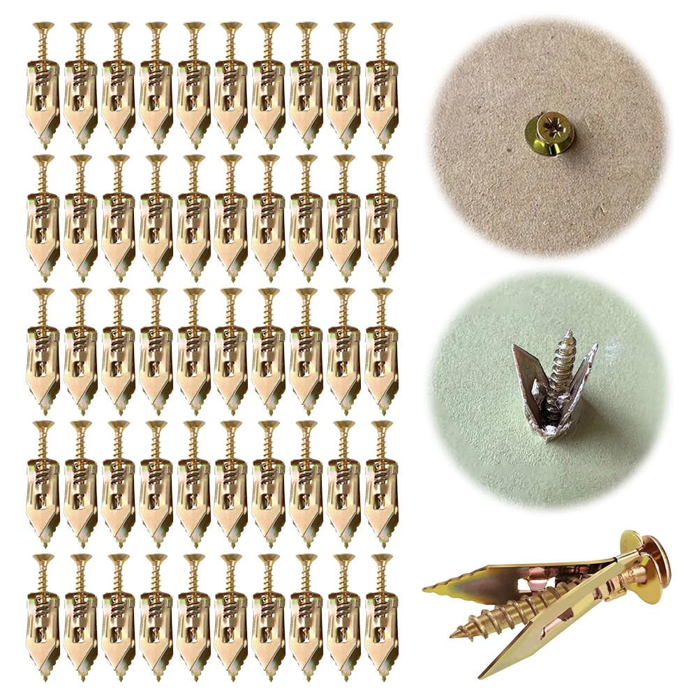 Self-Drilling Anchors Screws, 2025 Upgraded Drywall Expansion Anchor ...