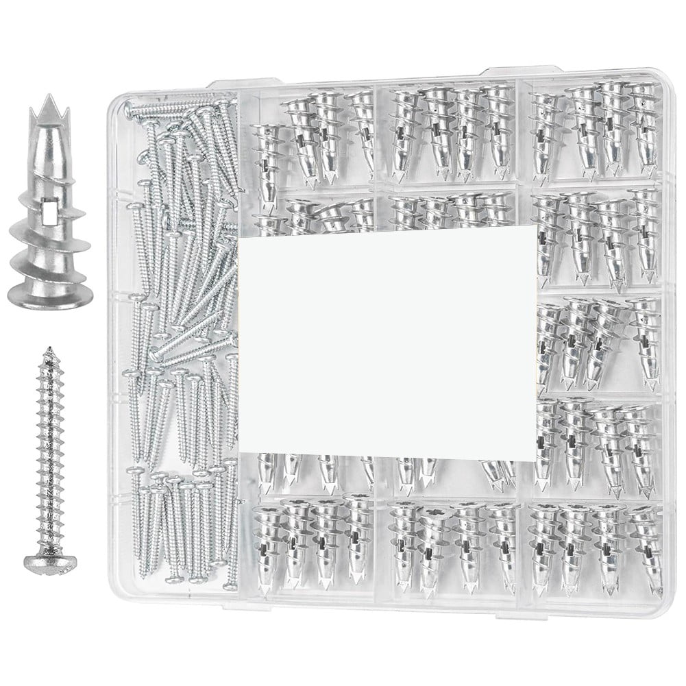 Self-Drilling Drywall Anchors 116Pcs Hollow Metal Wall Anchor And Screw ...