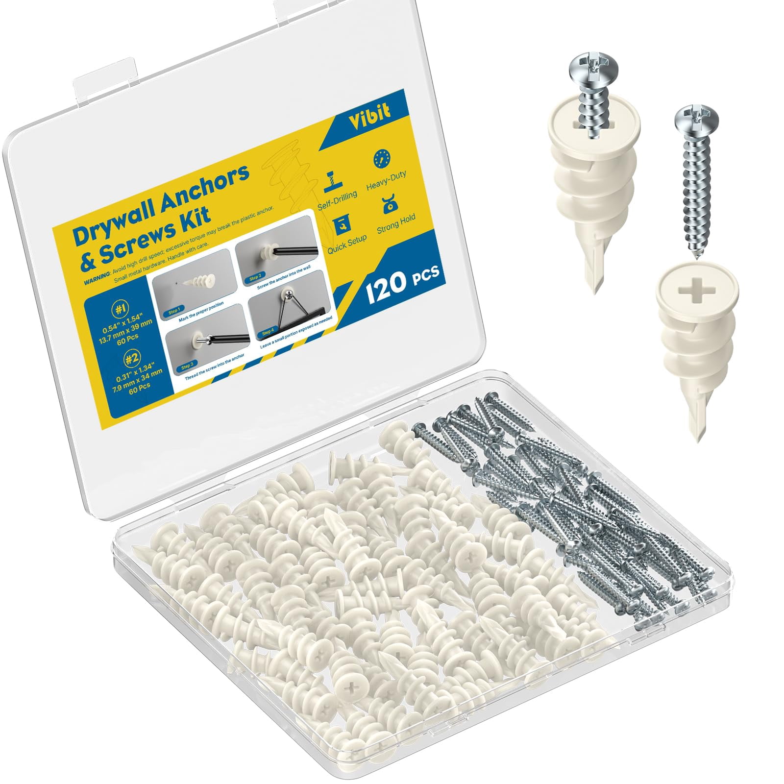 Self Drilling Drywall Anchors, Heavy Duty Wall Anchors For Drywall, Dry ...