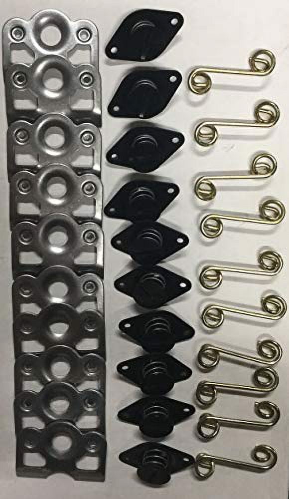 Self Ejecting Dzus Fasteners Black Aluminum With Springs And Plates 10 ...