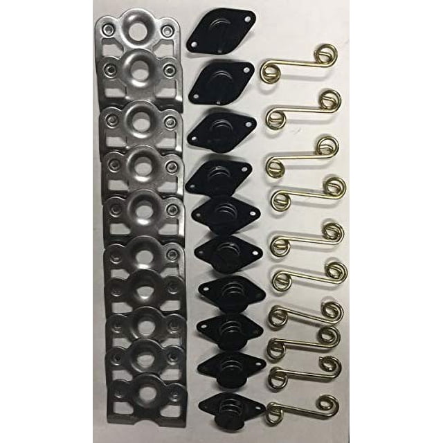 Self Ejecting Dzus Fasteners Black Aluminum With Springs And Plates 10 ...