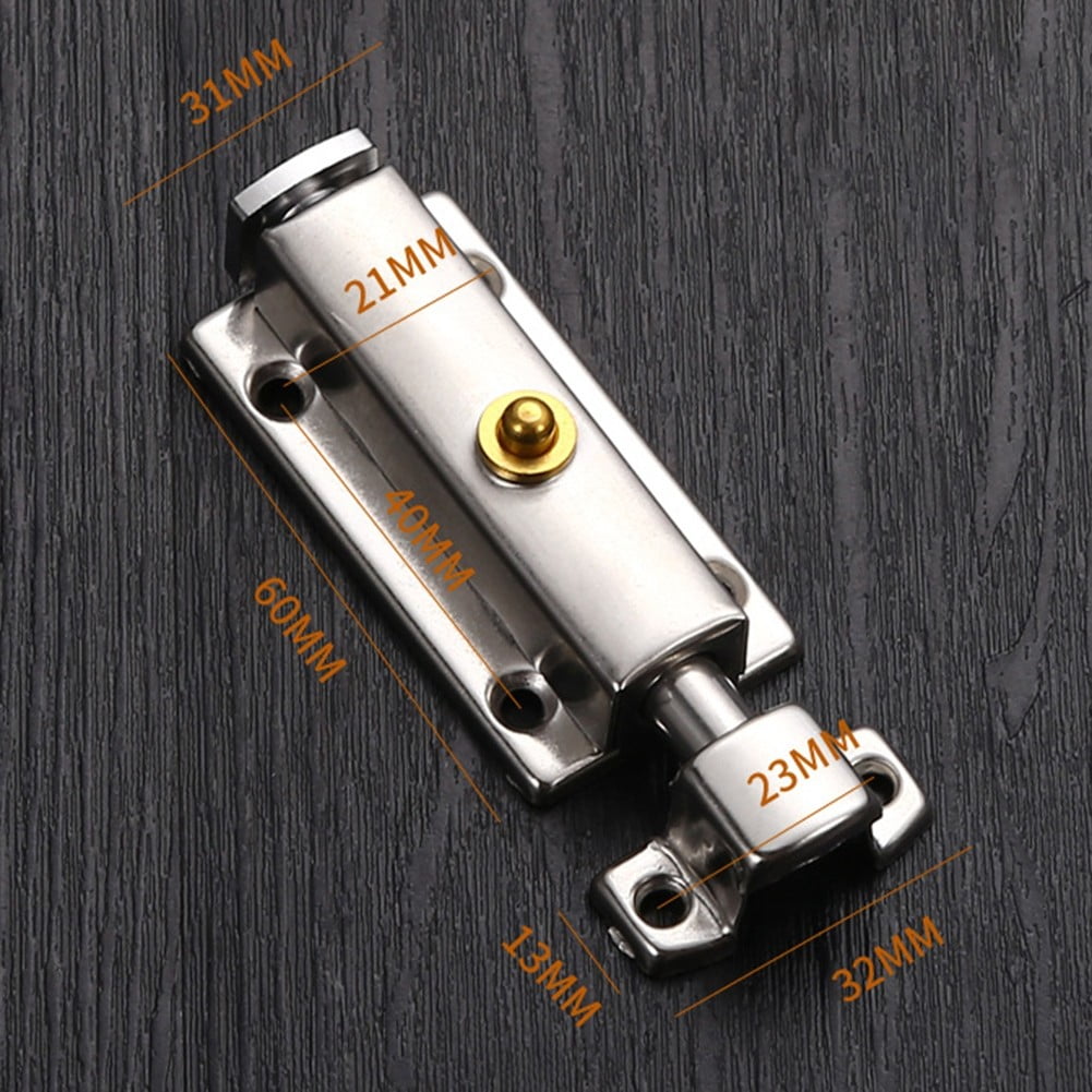 Self-Elastic Latch Button Door Latch Bolt Lock Stainless Steel Spring ...