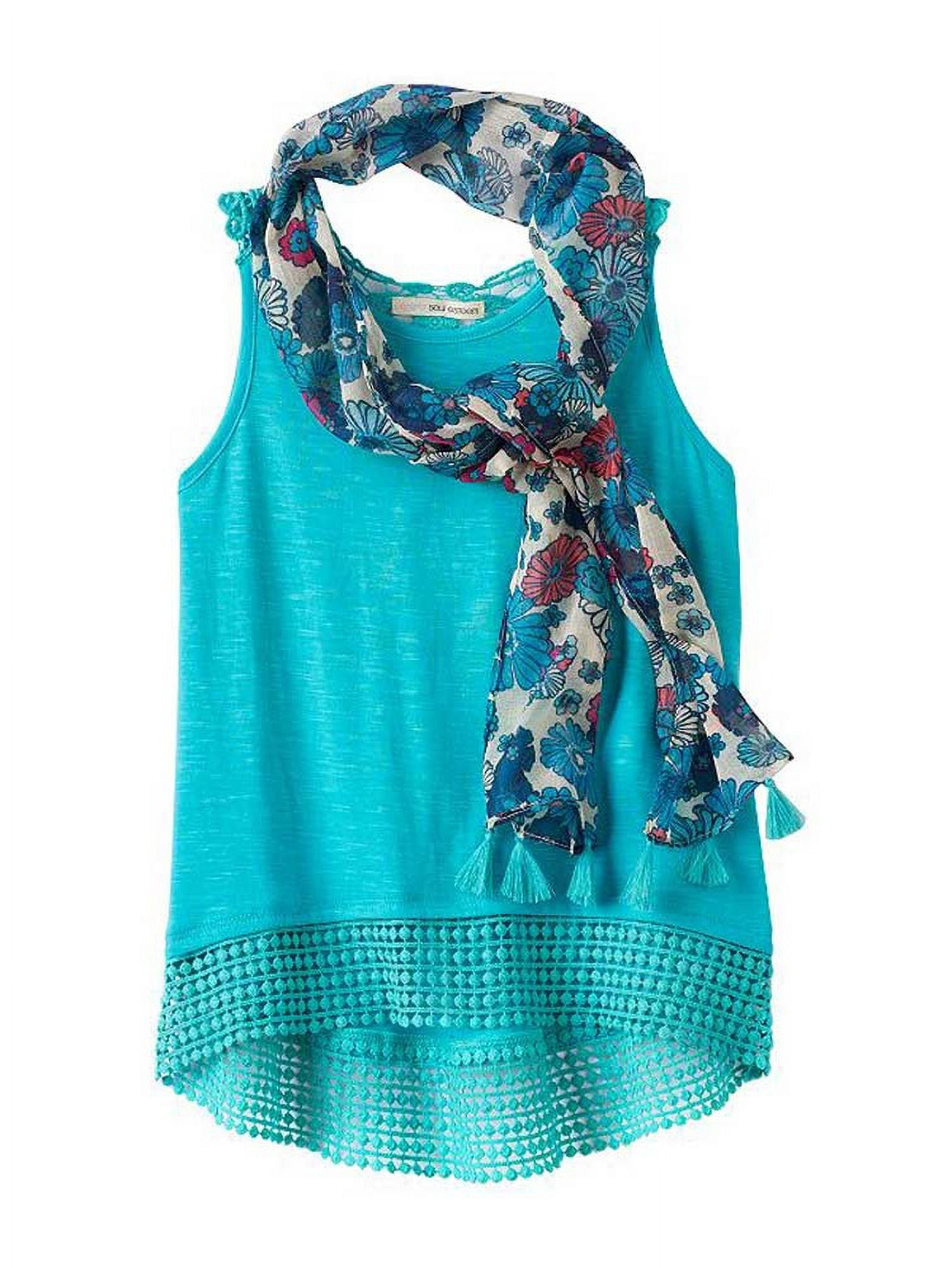 Self Esteem Girls Crochet Tank Top & Scarf,Girl's - Walmart.com