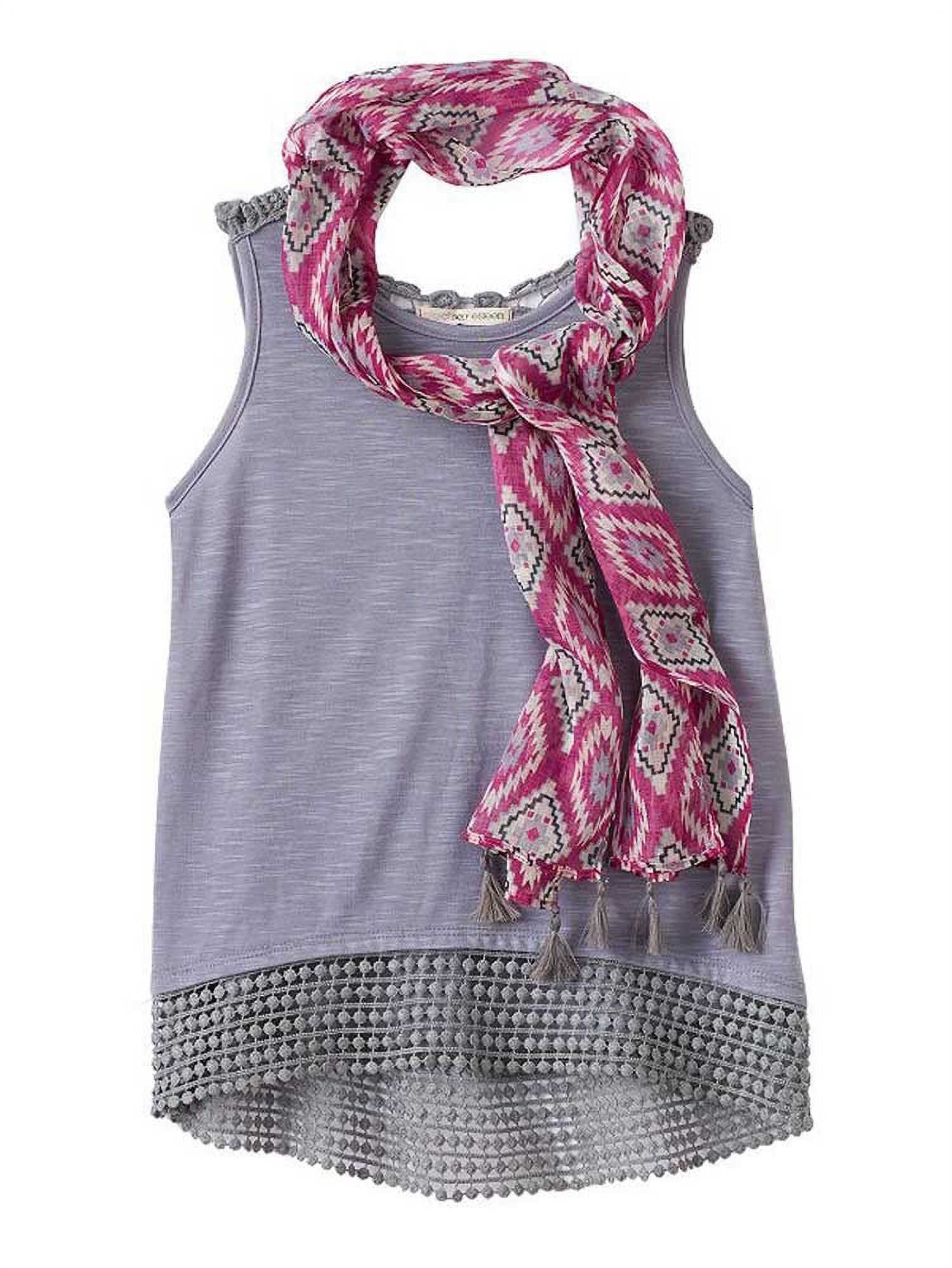 Self Esteem Girls Crochet Tank Top & Scarf,Girl's - Walmart.com