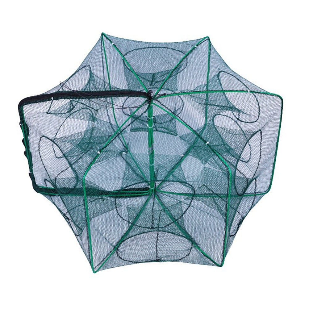Self-Folding Fishing Trap Net Fish Bait Trap for Fishing Crayfish Crab ...