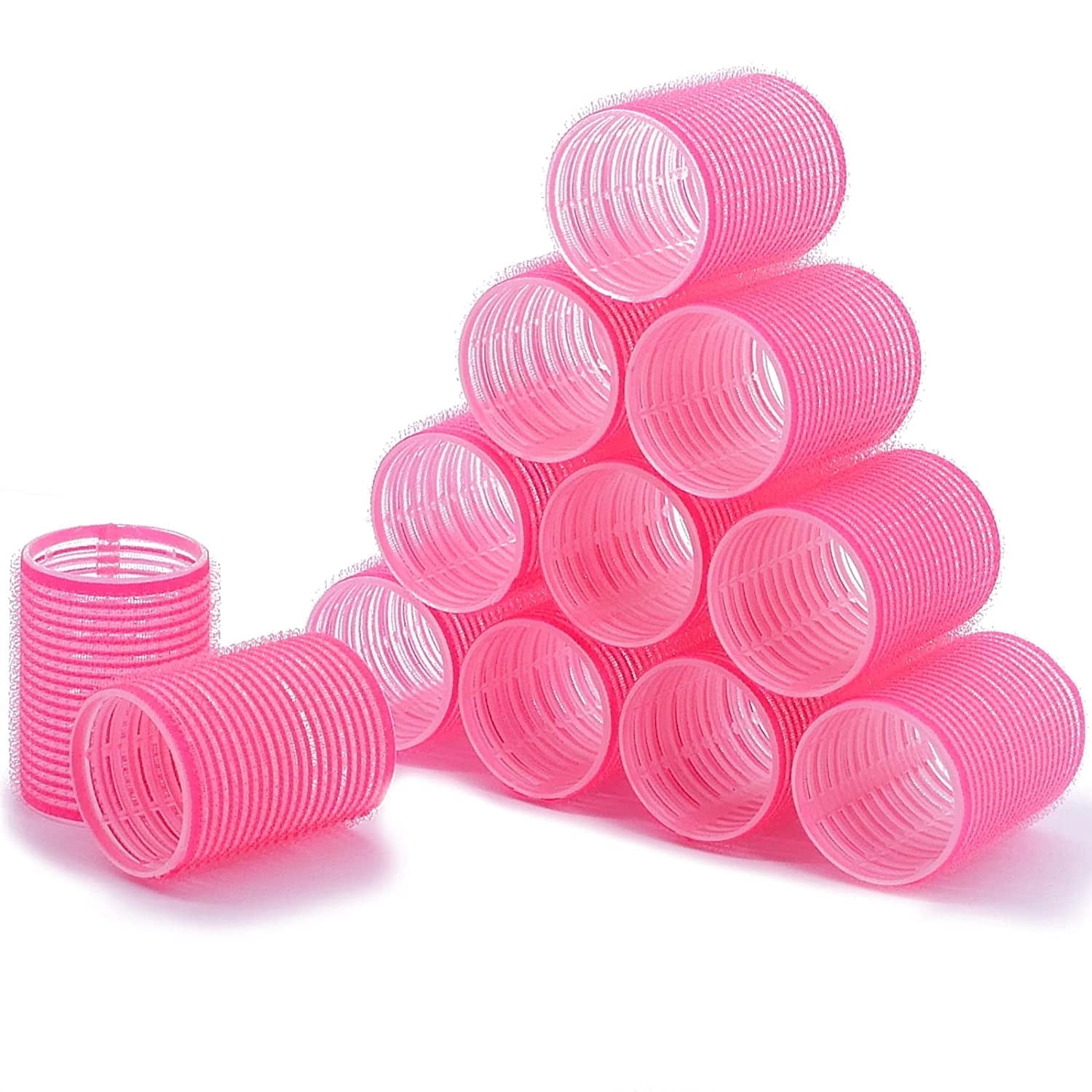 Self Grip Hair Rollers Set, Casewin Plastic Jumbo Size Hair Curlers ...