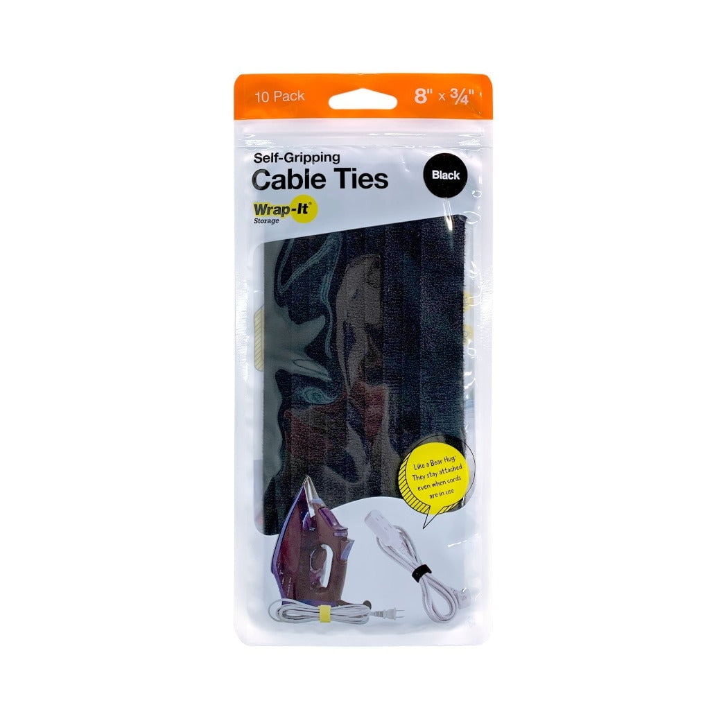 Self-Gripping Cable Ties - 8-in. (10-Pack) - Walmart Business Supplies
