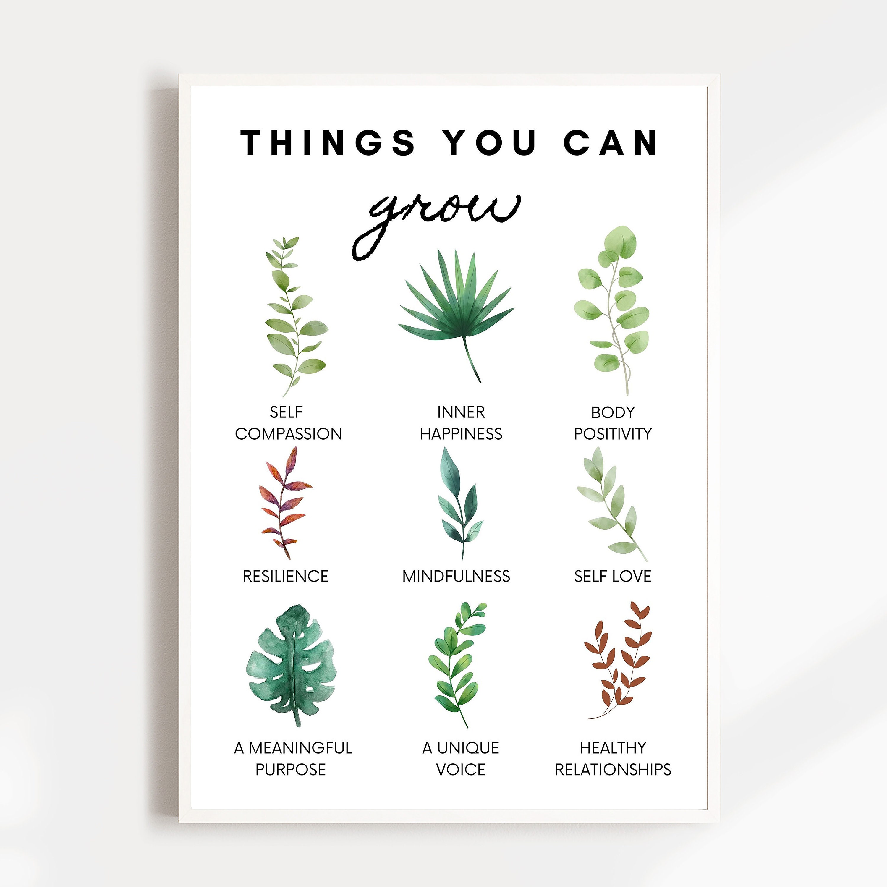 Self Growth Printable, Self Development Poster, Mental Health Print ...