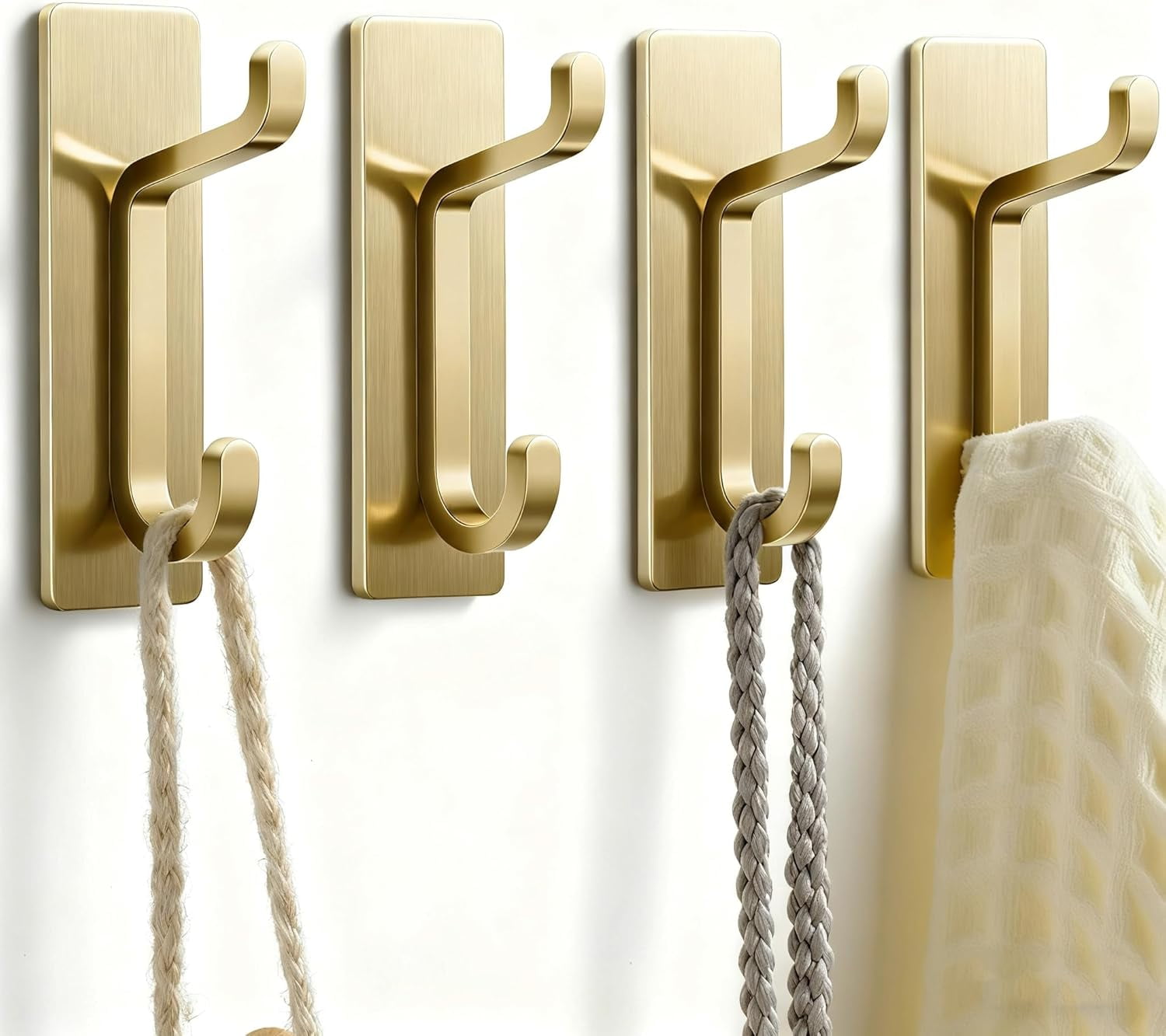 Self Hooks, Extra Sticky 10LB (), Stainless, Wall and Door Hooks for ...