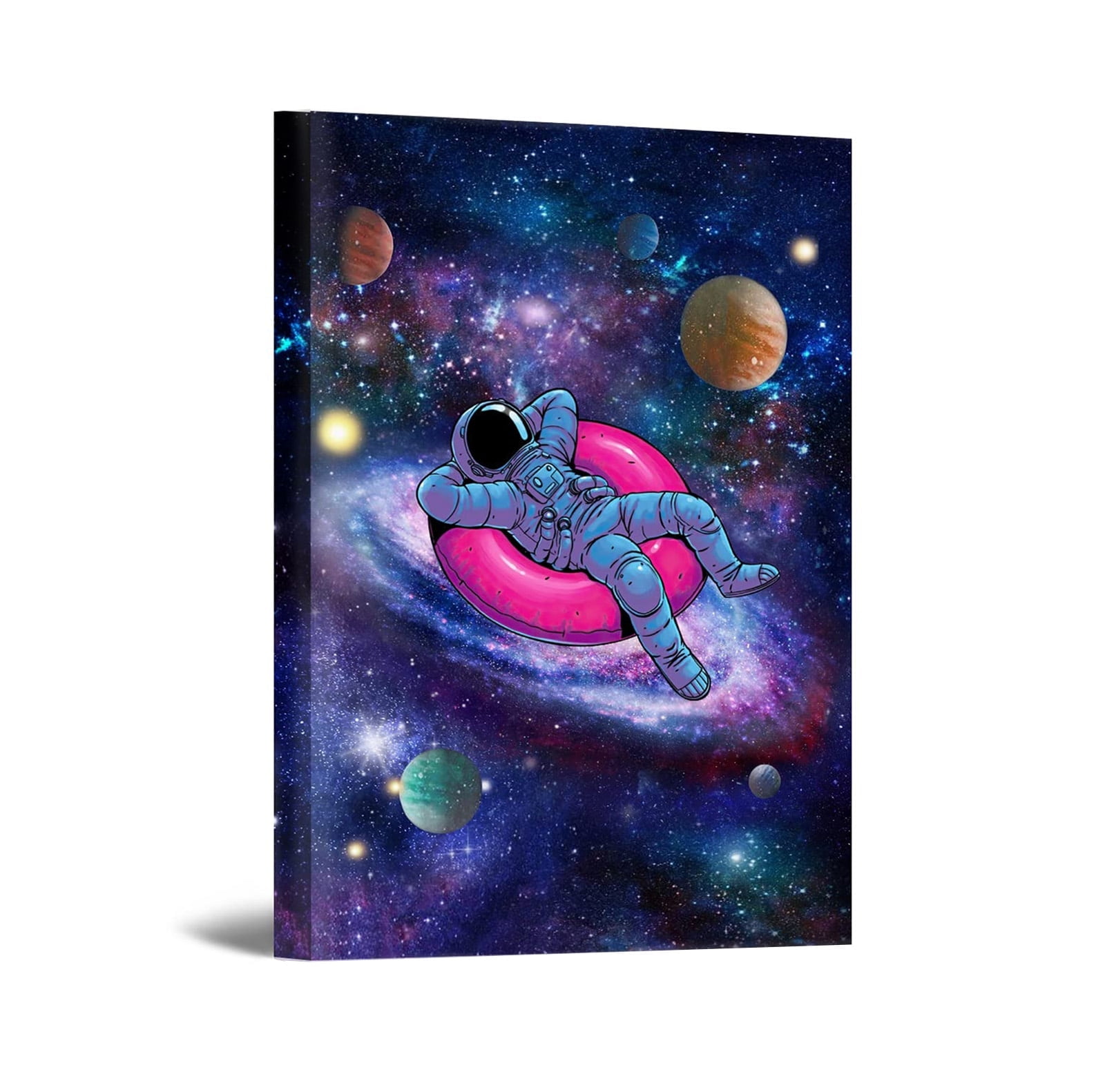 Self-Improvement Canvas Print spaceman and Planet Creative Picture ...