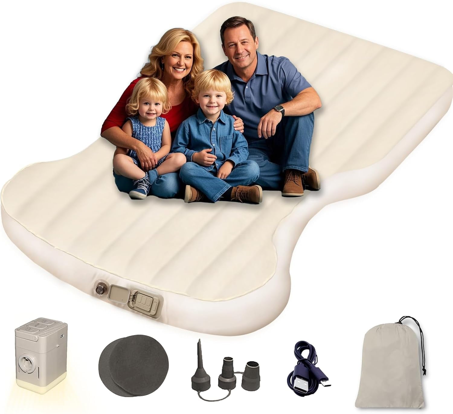 Self-Inflating 7" Thickened Camping Bed with Wireless Air Pump ...