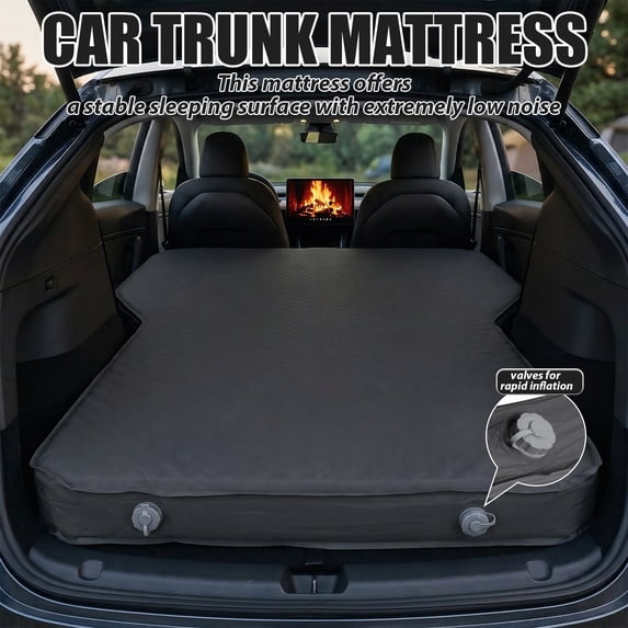 Self Inflating Car Air Mattress for Tesla Model Y Trunk Foam and Air ...