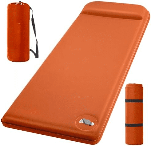 Self-Inflating Sleeping Pad with Built-in Foot Pump, 3" Memory Foam ...