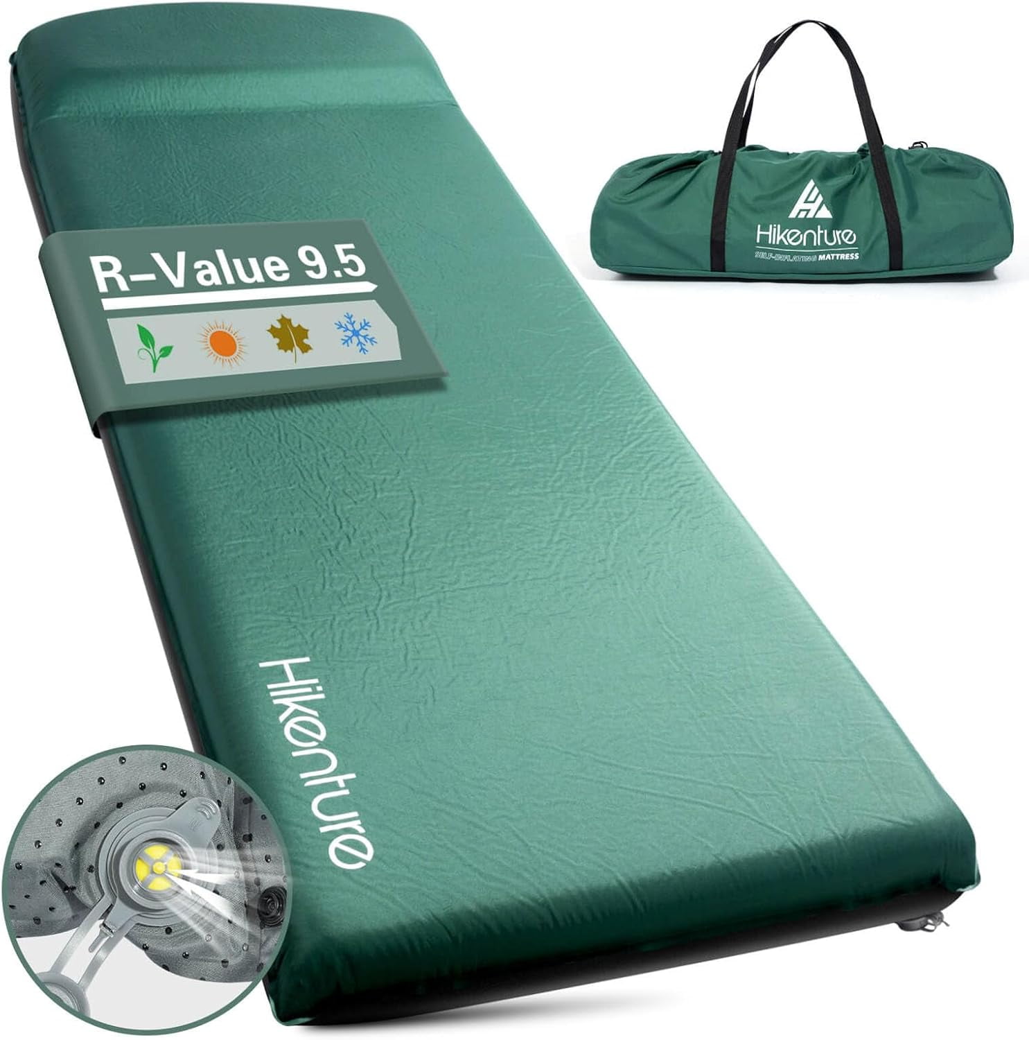 Self Inflating Sleeping Pad for Camping, 3'' Ultra Thick Camping Pad ...