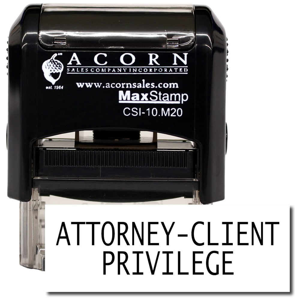 Self-Inking Attorney-Client Privilege Stamp with Orange Ink - Walmart.com