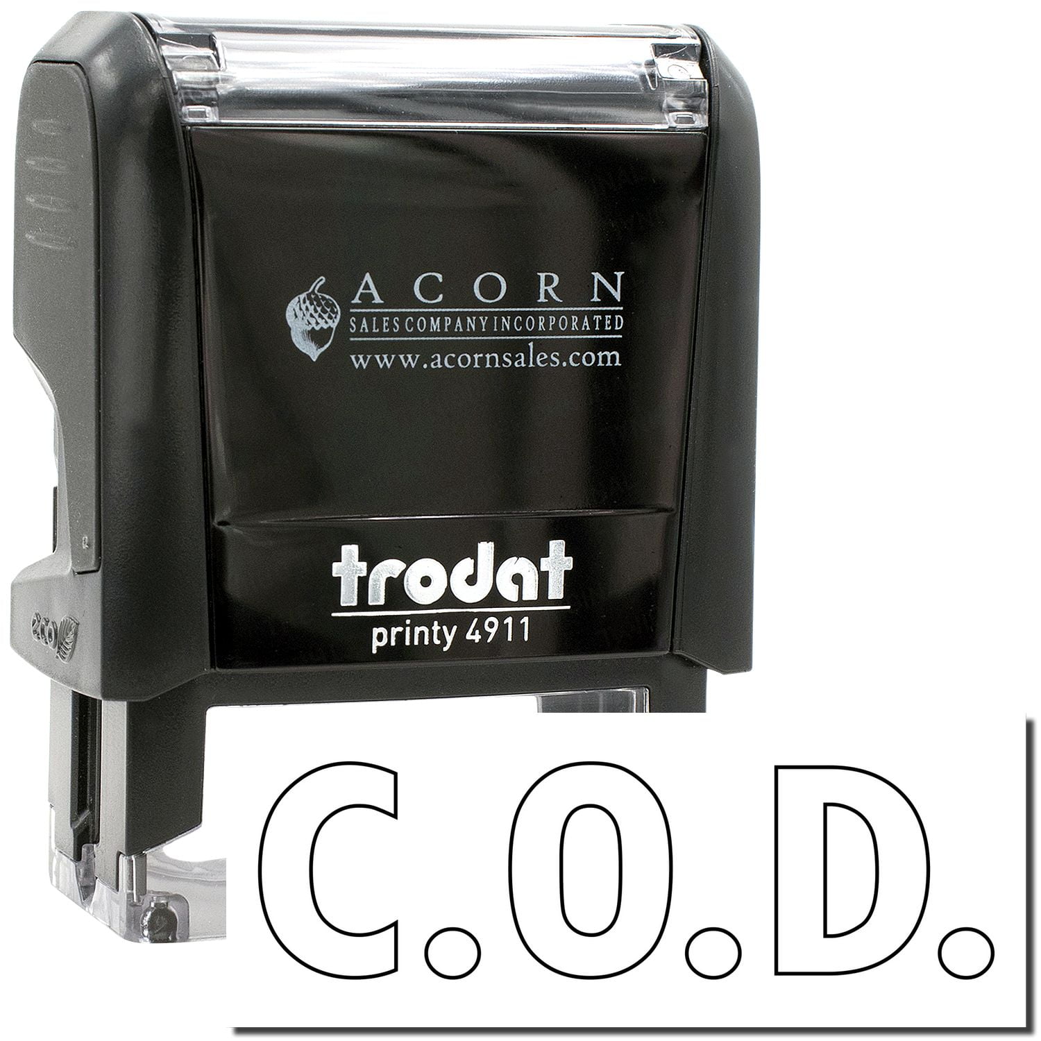 Self-Inking COD Stamp With Outline Text, Trodat Printy 4911, Press and ...