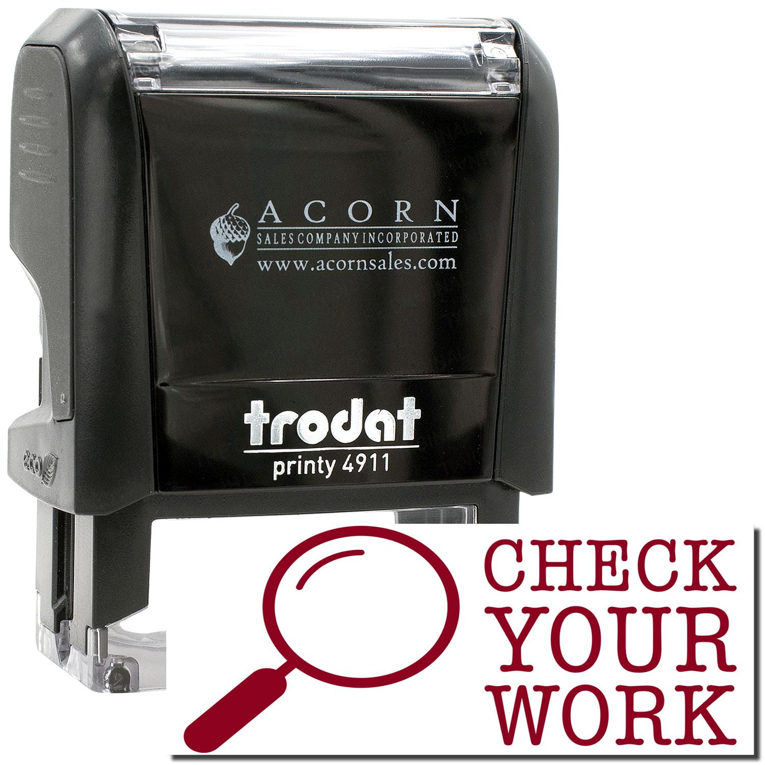 Self-Inking Check Your Work Stamp, Trodat Printy 4911, Press and Print ...