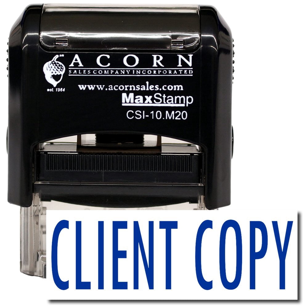 Self-Inking Client Copy Stamp with Blue Ink - Walmart.com